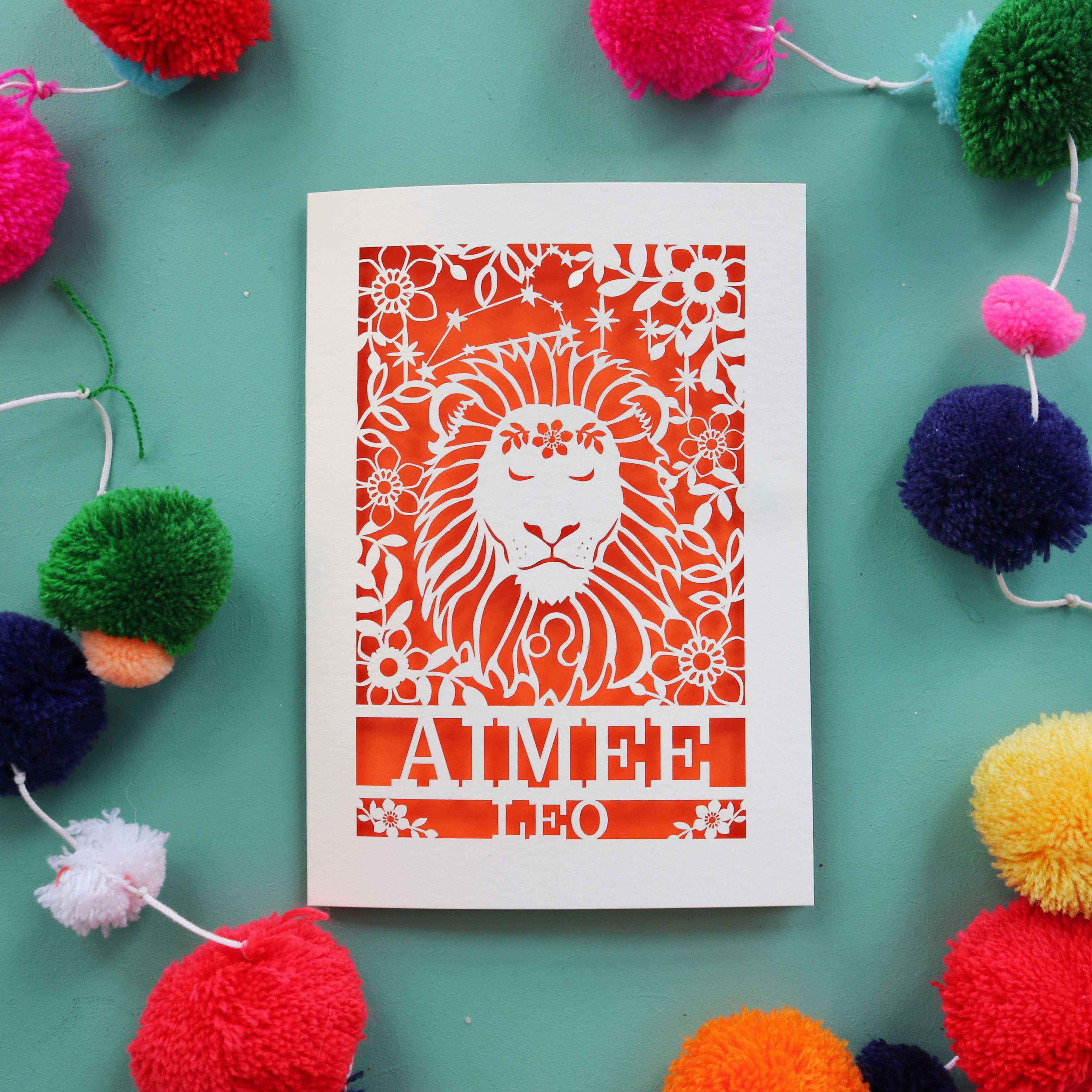 Personalised Leo Zodiac Birthday Card – Pogofandango